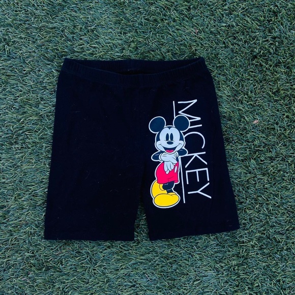 Disney | Shorts | Mickey Mouse Disney High Mid Waist Biker Shorts ...